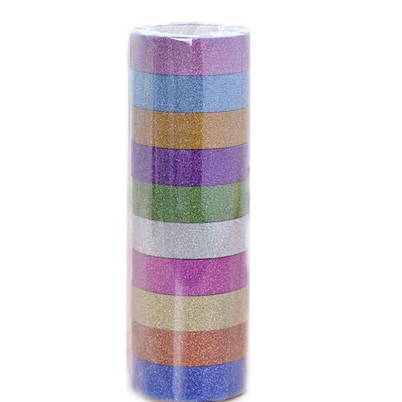 10 Pcs/set Washi Tape Set Glitter Color Japanese S... – Vicedeal