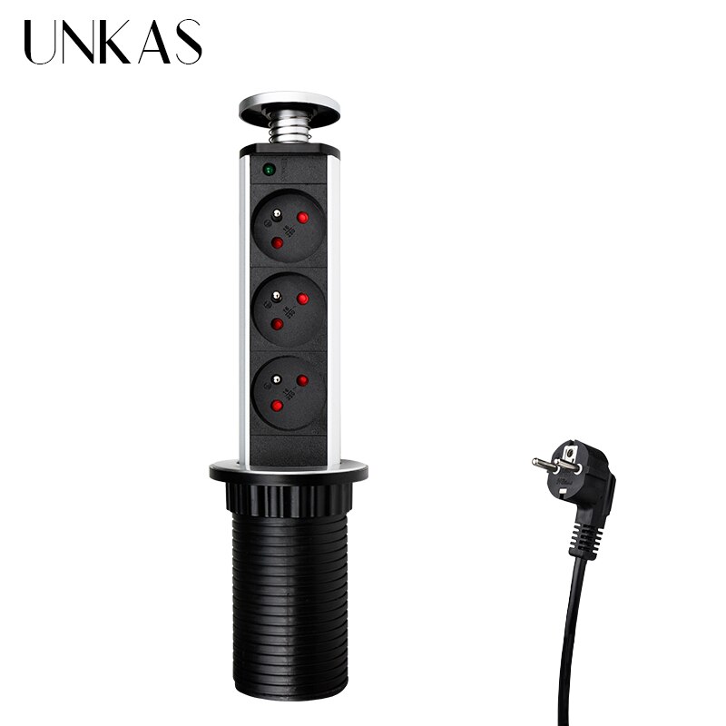 UNKAS 16A PULL POP UP 3 Power EU Socket Port Kitch... – Grandado