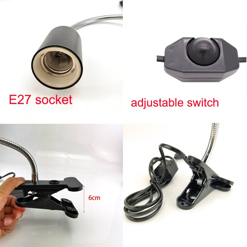 220V Mini Pet Reptile Heat Lamp Kit with Clip-on C... – Grandado