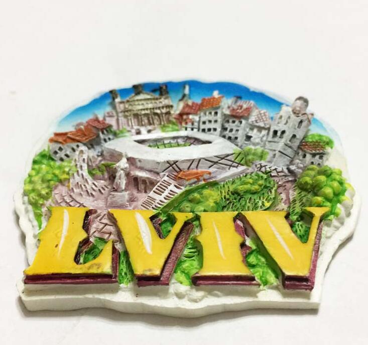Lviv, Ukraine 3D Fridge Magnets Travel Souvenirs R... – Grandado