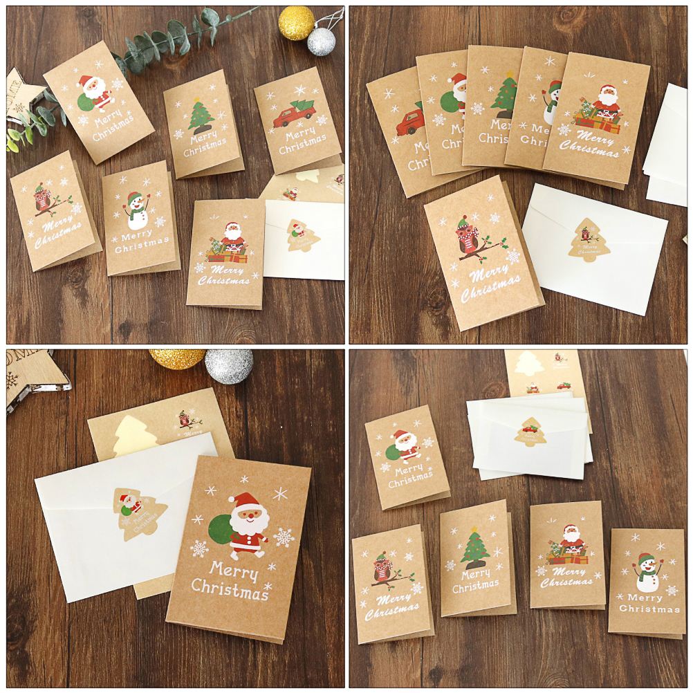 48 Pcs Christmas Cards Paperboard Invitation Cards... – Grandado