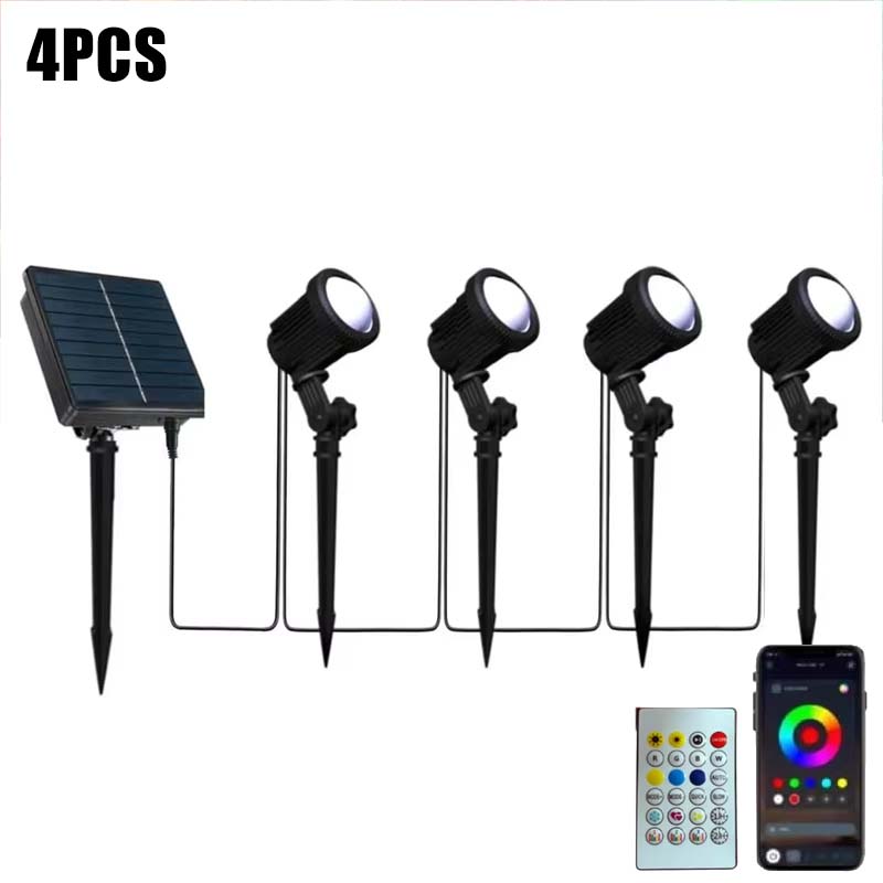 RGB Solar Spot Lights Outdoor Color Changing Lands... – Grandado
