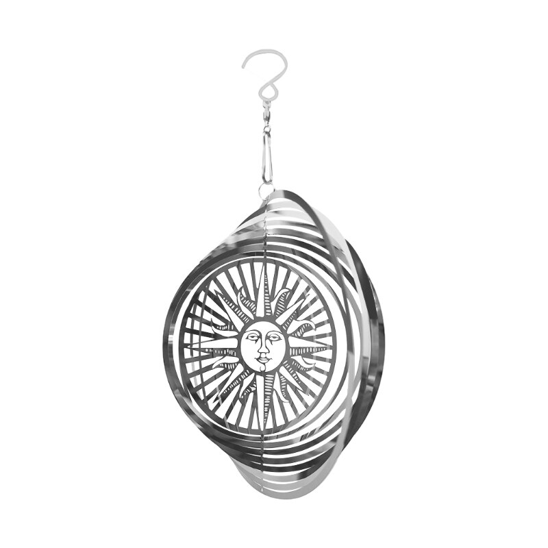 3D Rotating Wind Chime Stainless Steel Wind Spinne... – Grandado