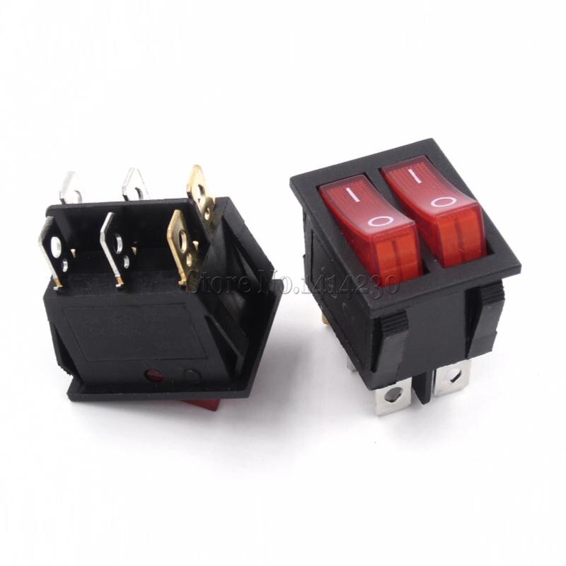 KCD6 25x31mm With Red Light Big Rocker Switches Tw... – Grandado