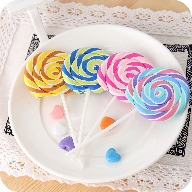 Lollipop Shape Rubber Erasers for Kids Children Ka... – Vicedeal