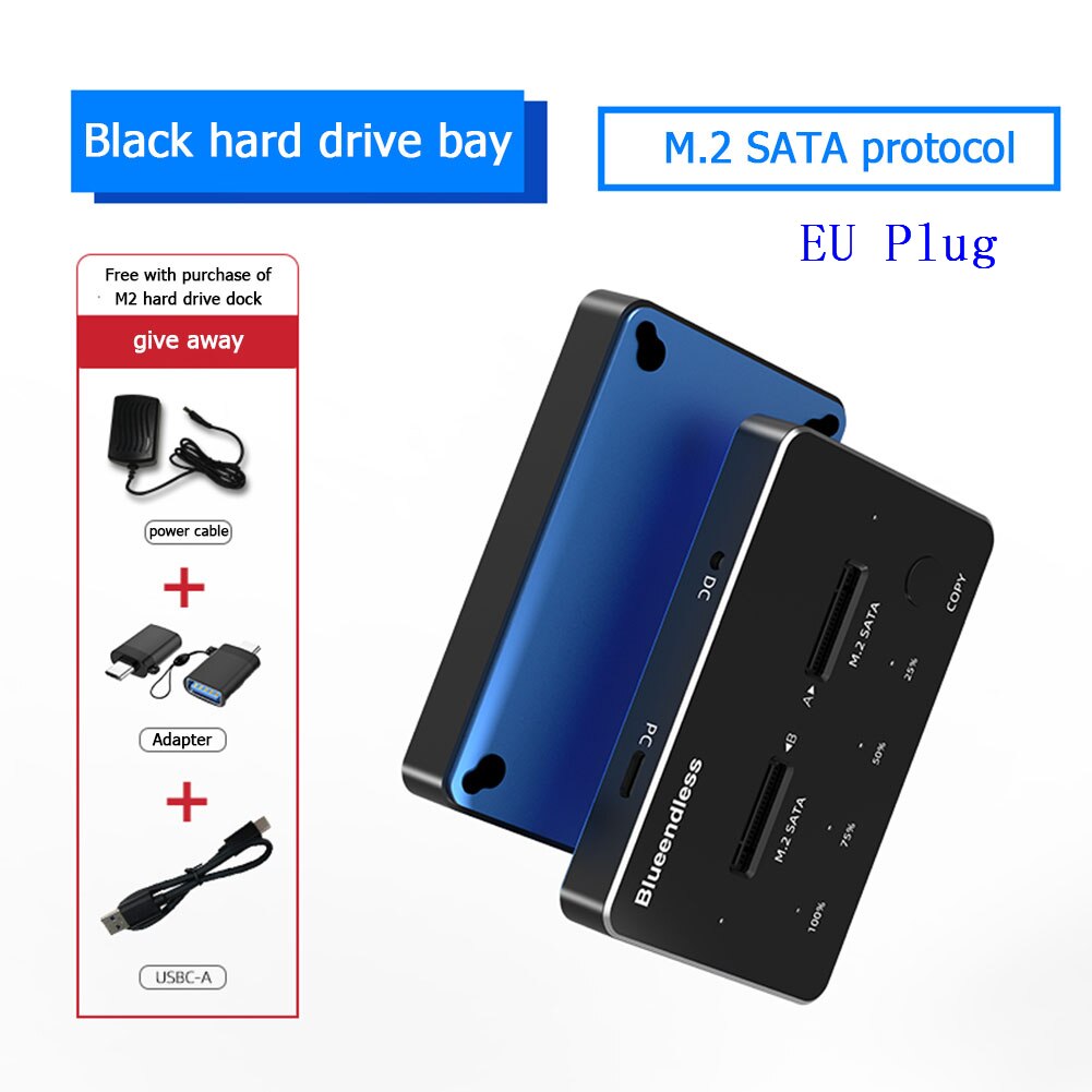 Blueendless USB 3.1 Dual-Bay SSD Enclosure Docking... – Grandado