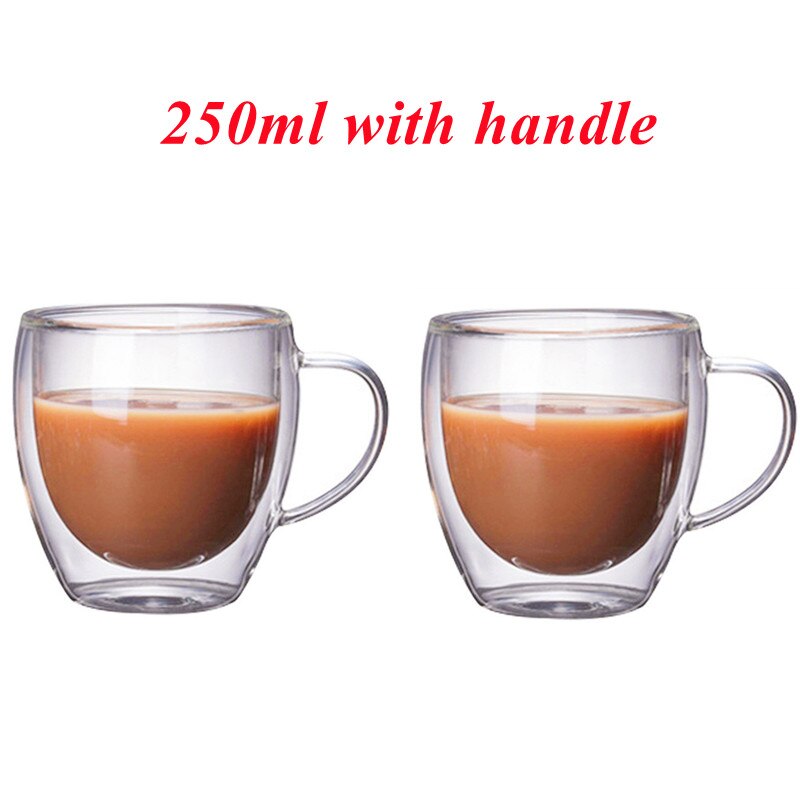 250/350/450ml Transparent Glass Coffee Cup Milk Wh... – Grandado