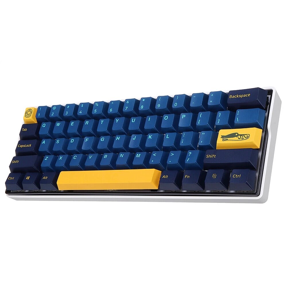 109 Keys Blue Yellow Keycap Set OEM Profile PBT Ke... – Grandado