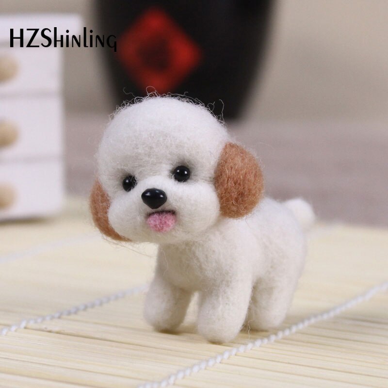 Handmade lifelike Dog Toy Doll Wool needle Felt Fo... – Grandado