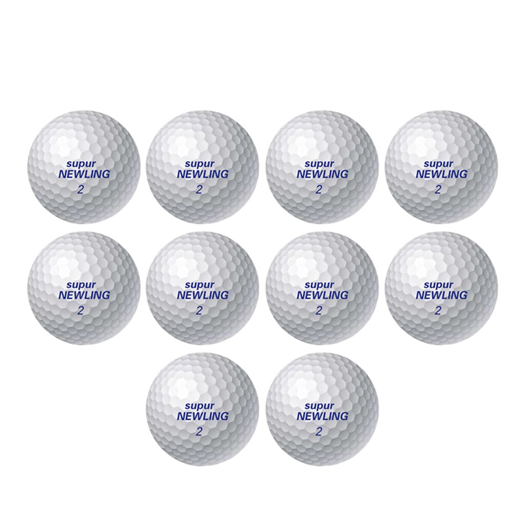Pack 10 Pcs Golf Game Balls Two Layers Golf Standa... – Grandado