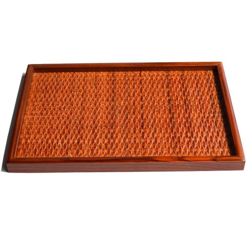 Rattan Dinner Plate Western Food Rectangular Snack... – Vicedeal