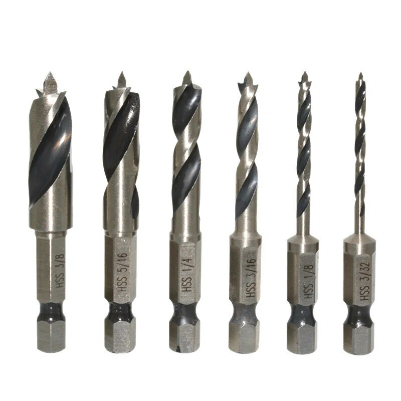 6Pcs HSS 4241 Woodworking Drill Bits Set 1/4 Inch ... – Vicedeal