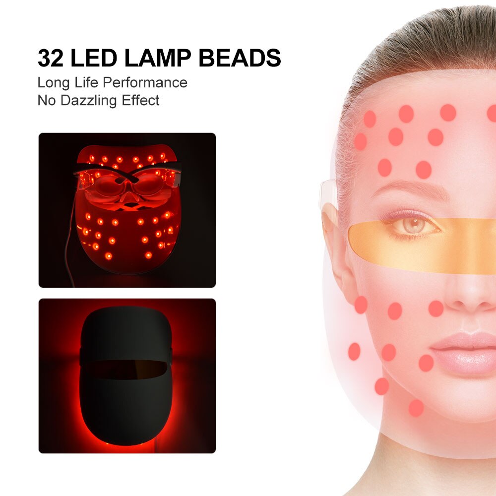 7 Colors LED Photon Light Therapy Facial Mask Beau... – Grandado