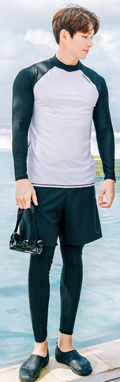 Couples Swimwear Rash Guards Fresh Style Men 3 Pie... – Grandado