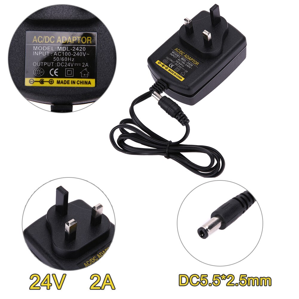 DC24V 2A Adapter Ac 100V-240V Naar Dc 24V Converte... – Vicedeal