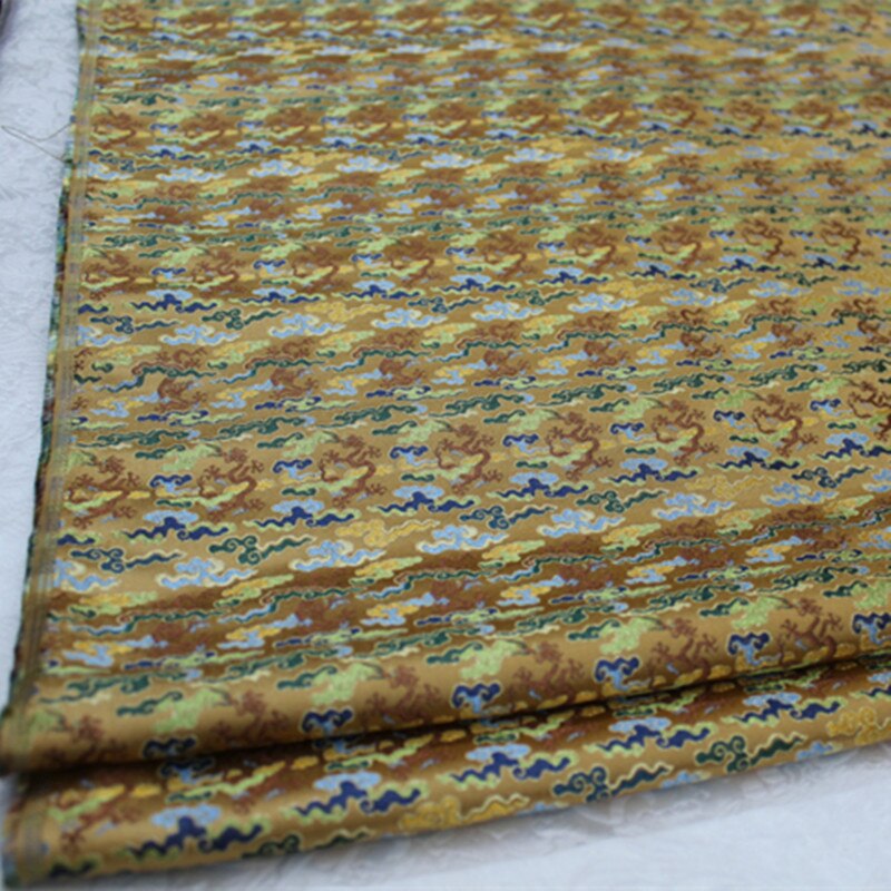 CF120 1Yard Moire Dragon Silk Fabric Chinese Style... – Grandado