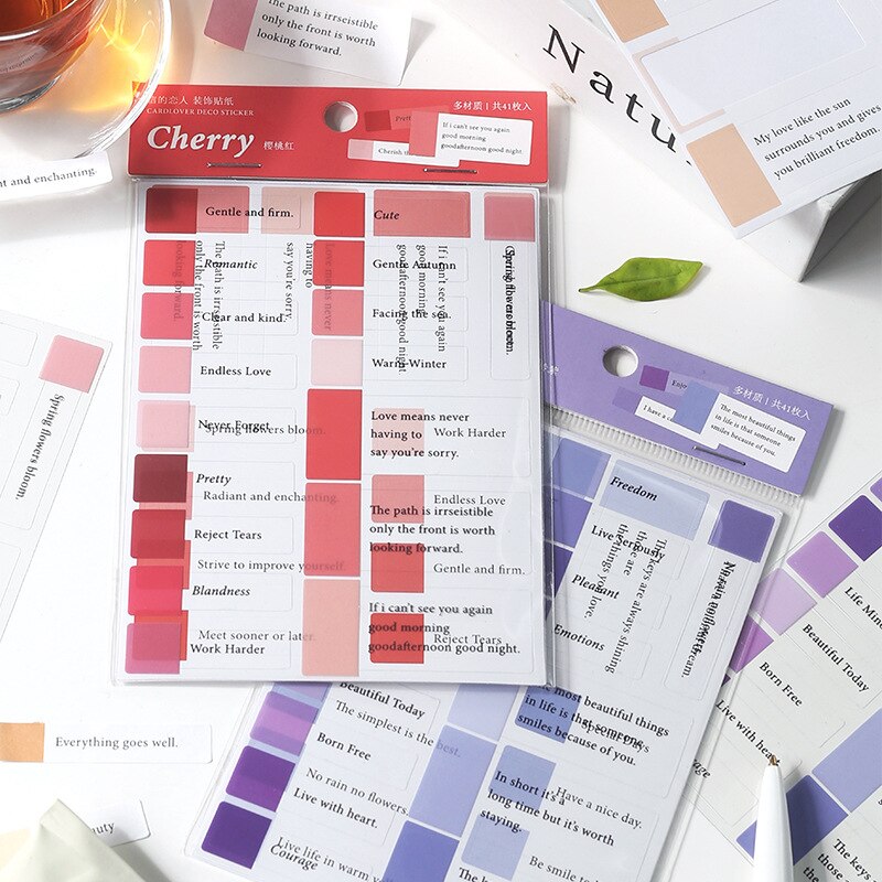 3 Sheets Self Adhesive Mini Diy Pvc Paper Index Ta... – Grandado