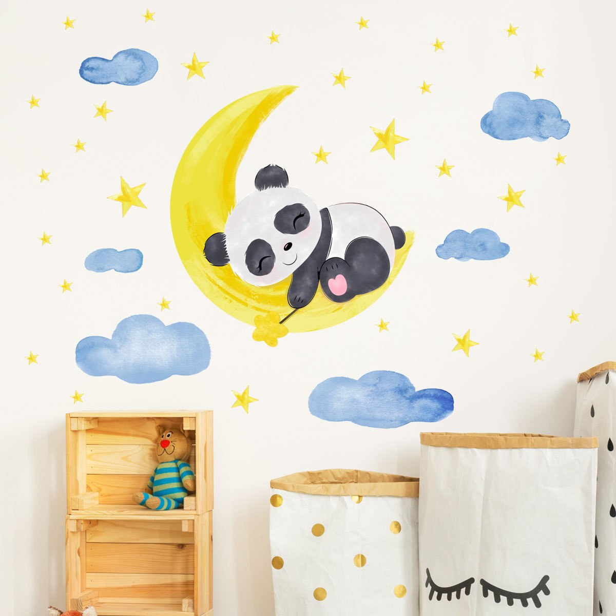 Cartoon Animal Panda Sleep Wall Sticker Paste DIY ... – Grandado
