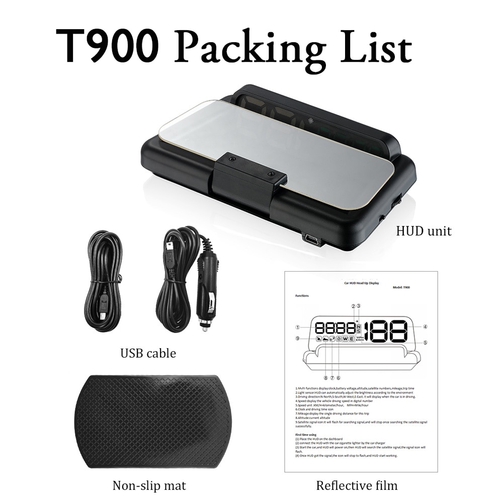 Car Speedometer Windshield Projector HUD Head Up Display With ...