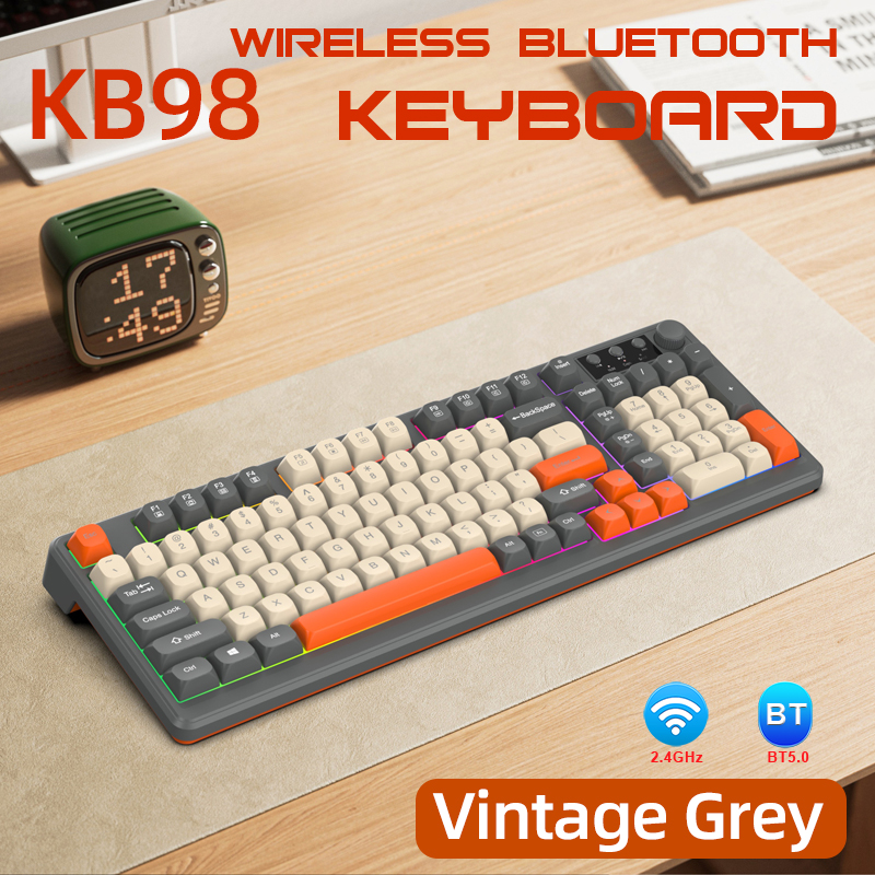 APAYADO KB98 Teclado inalámbrico con perillas de m... – Vicedeal