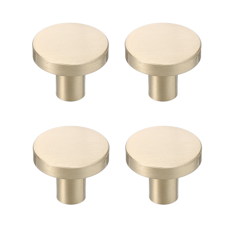 4Pcs Solid Brass Round Gold Brass Handles Kitchen ... – Grandado