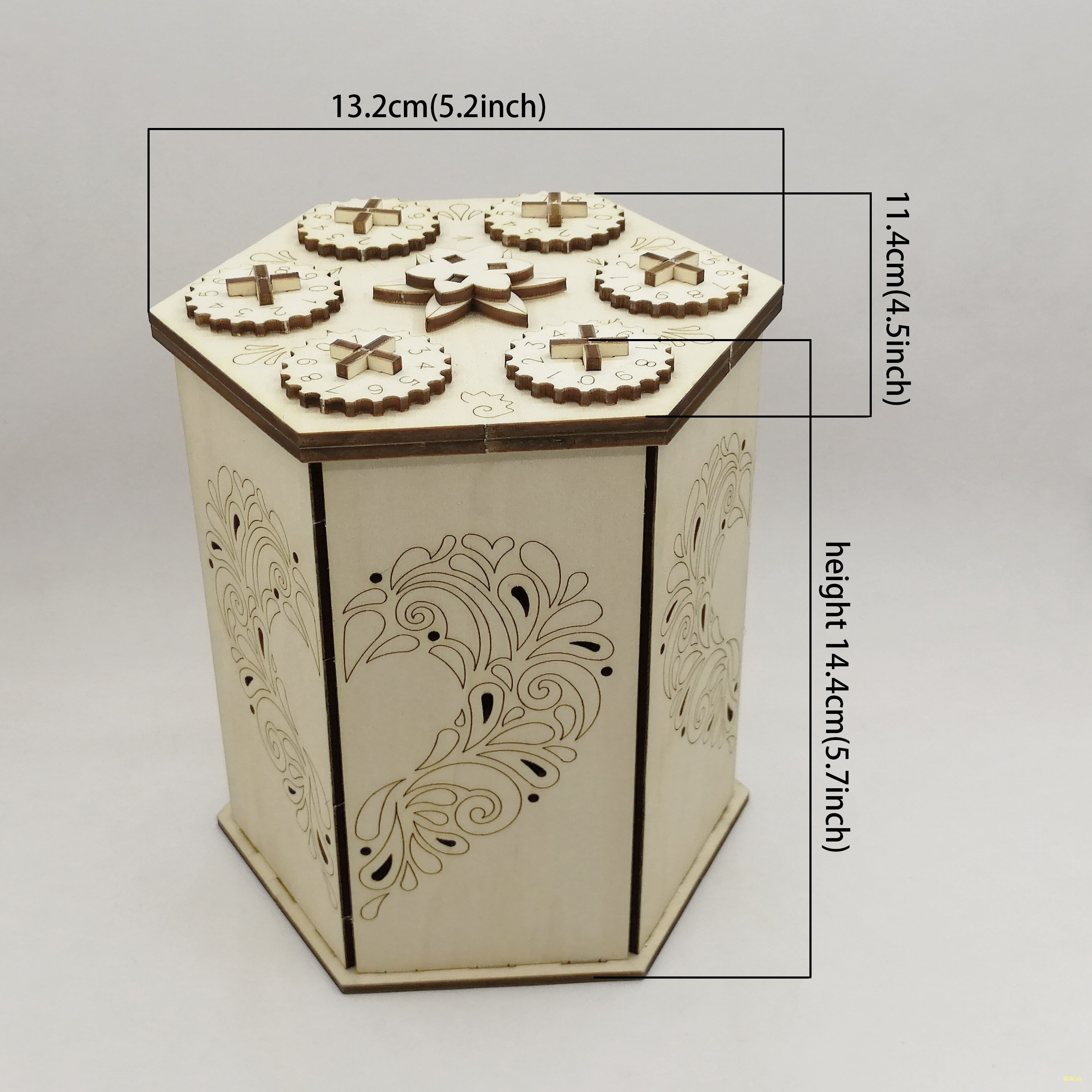 Cipher Code Deposit Box 3D Puzzles Mechanical Wood... – Grandado