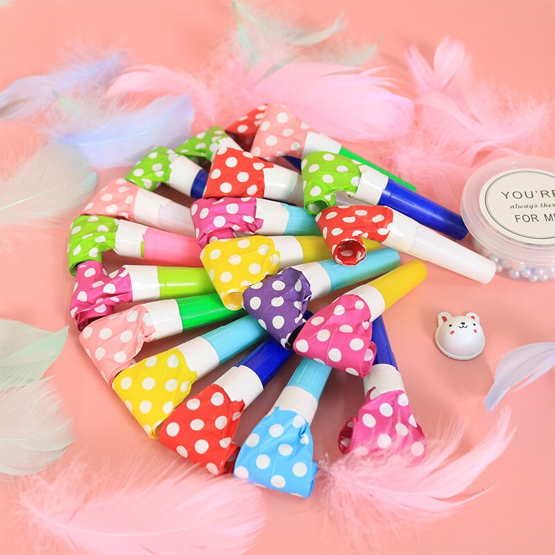 15 Pcs Multicolor Dot Partij Klapband Fluitjes Kid... – Vicedeal