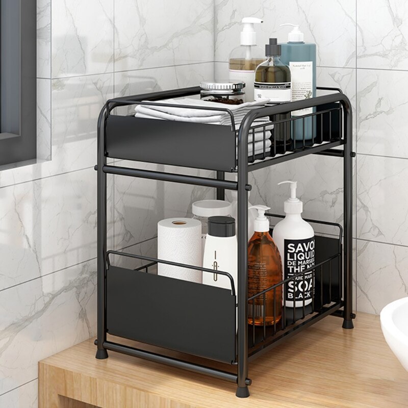 2 Tier Under Sink Storage Organizer for Kitchen Ba... – Grandado