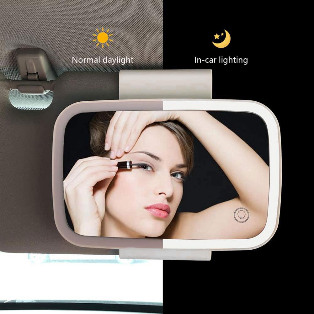 Universele Auto Led Make-Up Spiegel Auto Zonnesche... – Grandado