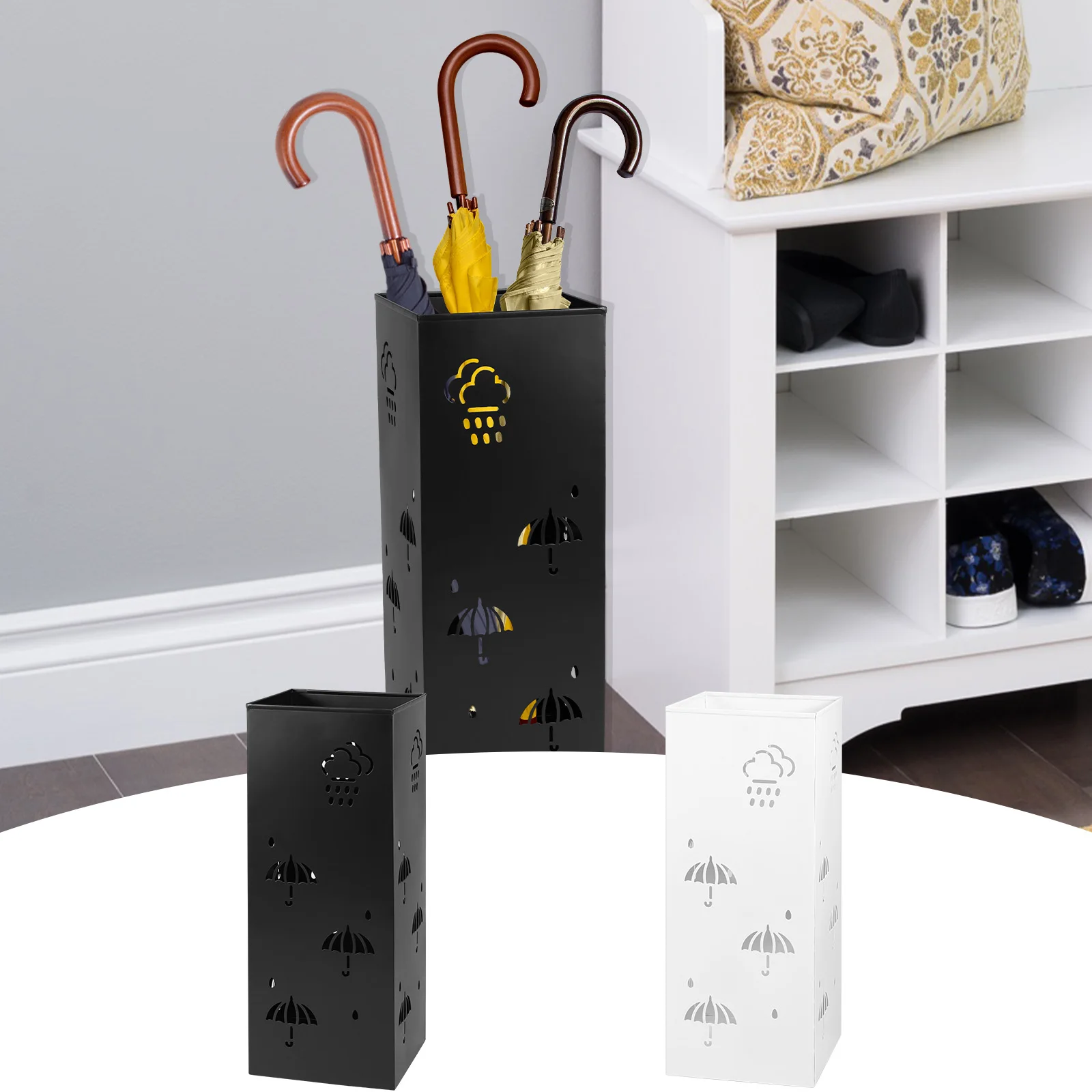 Paraplystativ fritstående metalparaplyholder multi... – Grandado