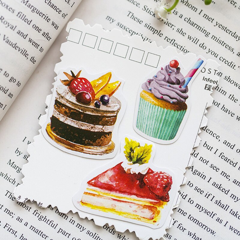 50pcs Cake Coffee Afternoon Tea Paper Stickers Kaw... – Grandado