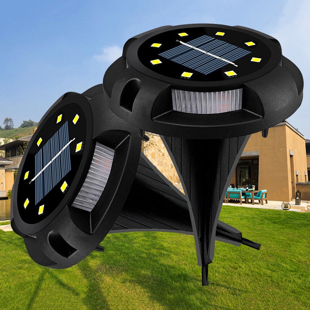 4 Stuks Solar Grond Licht 8LED Floor Light IP65 Wa... – Grandado