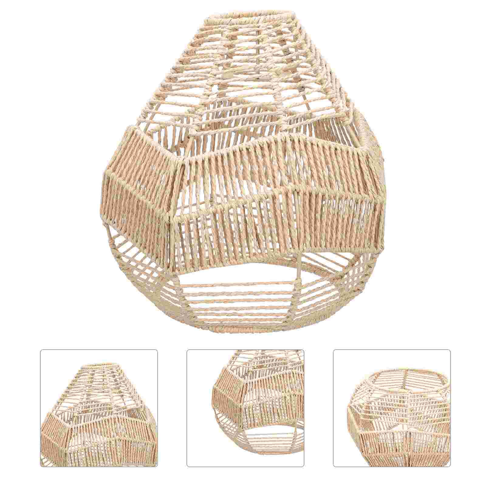 Home Lamp Cover Lampshade Paper String Woven Chand... – Vicedeal