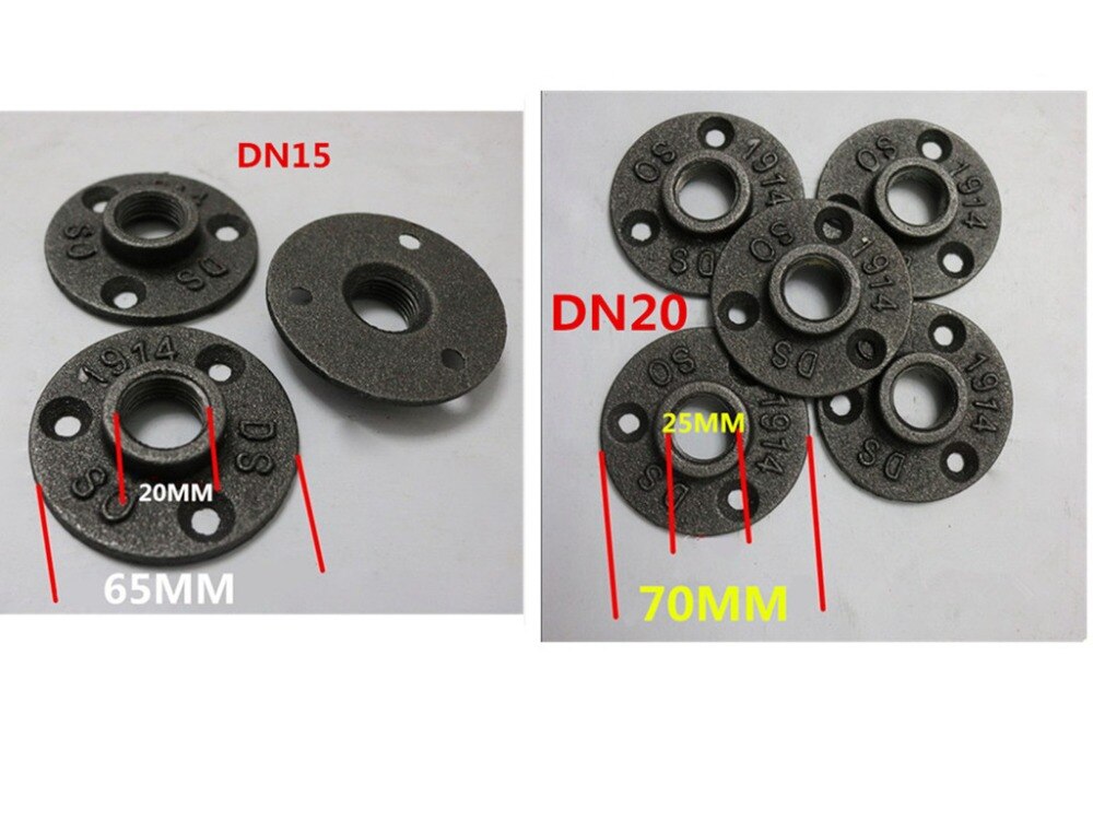 4PCS casting Flanges DN15 DN20 Pipe Fittings Wall ... – Grandado