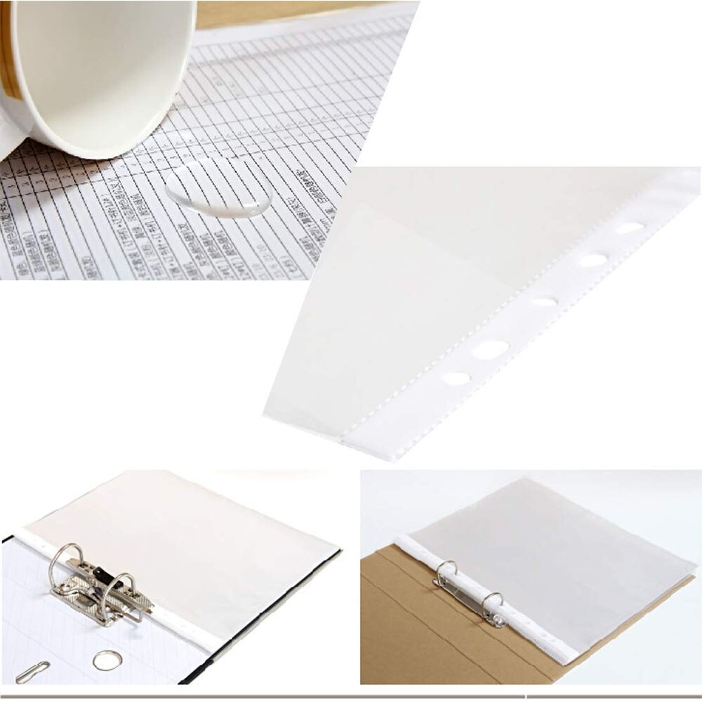 MyLifeUNIT 100 Pcs A4 Office School Clear PVC Punc... – Grandado