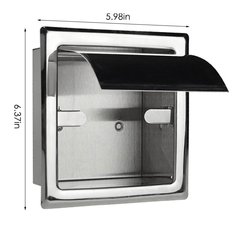 Bathroom Toilet Paper Holder Concealed Recessed St... – Vicedeal