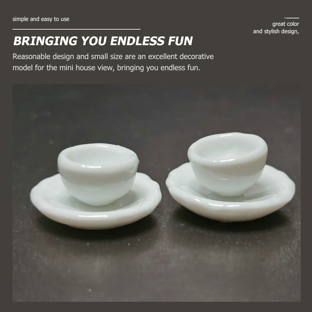 10Pcs Mini House Ceramic Plates Mini House Scene L... – Grandado