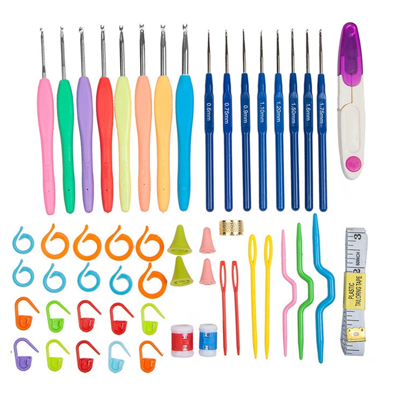 16 Sizes Stainless Steel Crochet Hooks Set Kit Nee... – Grandado