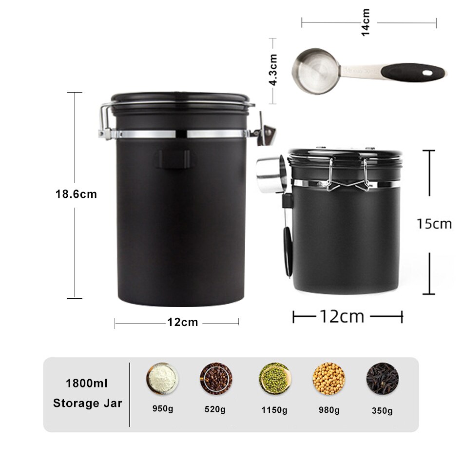 Moisture-proof Stainless Steel Sealed Tank Storage... – Grandado