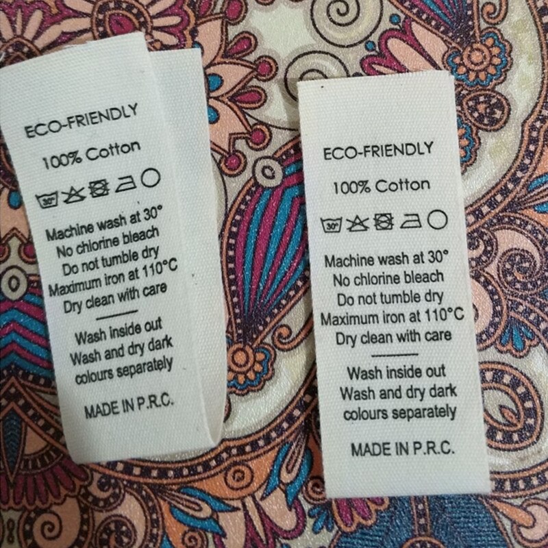 1000pcs , 2.5 * 5.5 cm Custom loop fold Beige cott... – Grandado