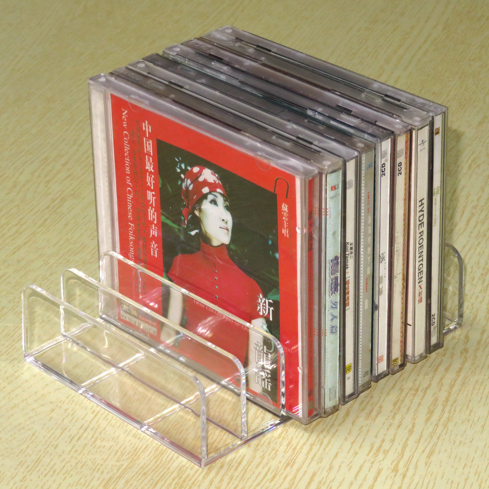 Clear Acrylic CD DVD Holder Storage Rack Tray CD D... – Vicedeal
