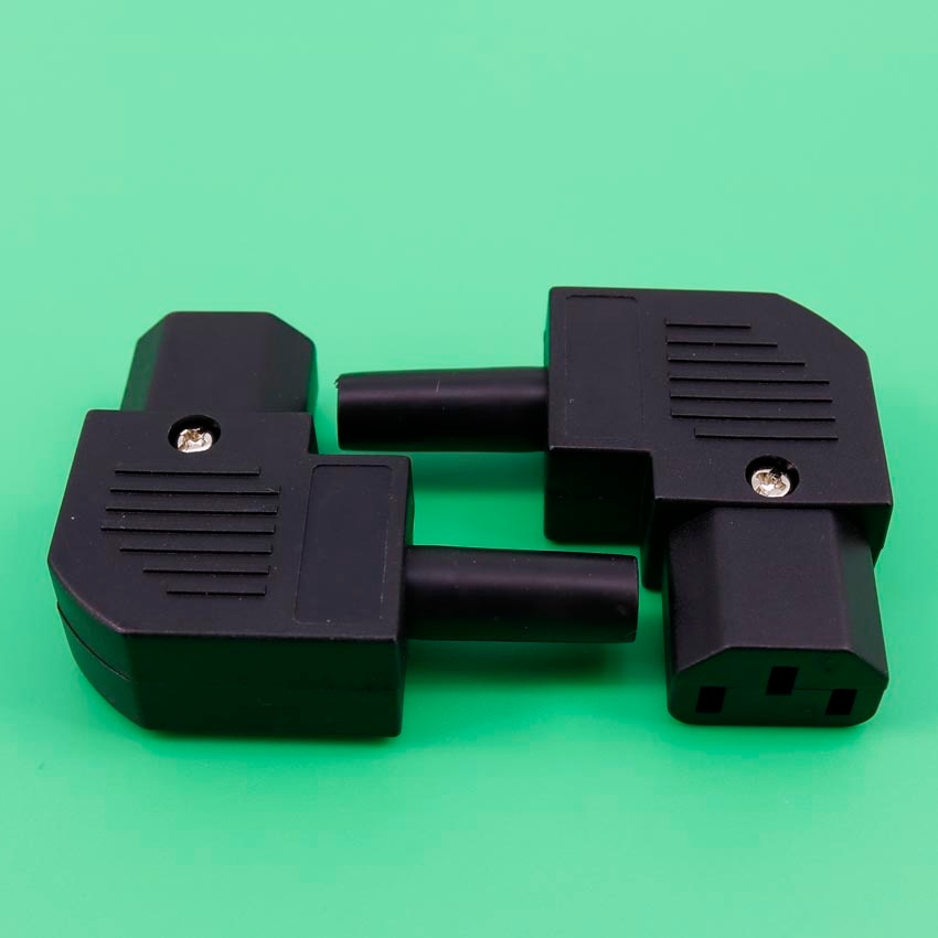 YuXi IEC C13 Left Angle Rewirable Horizontal Conne... – Grandado