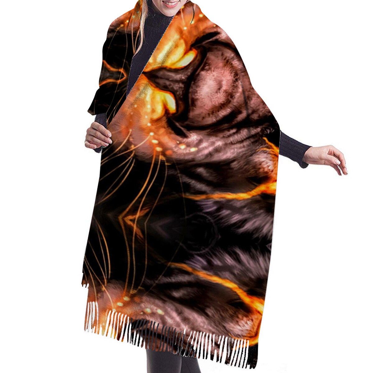 Lion Scarf Unisex Thick Warm Winter Scarves Cashme... – Grandado