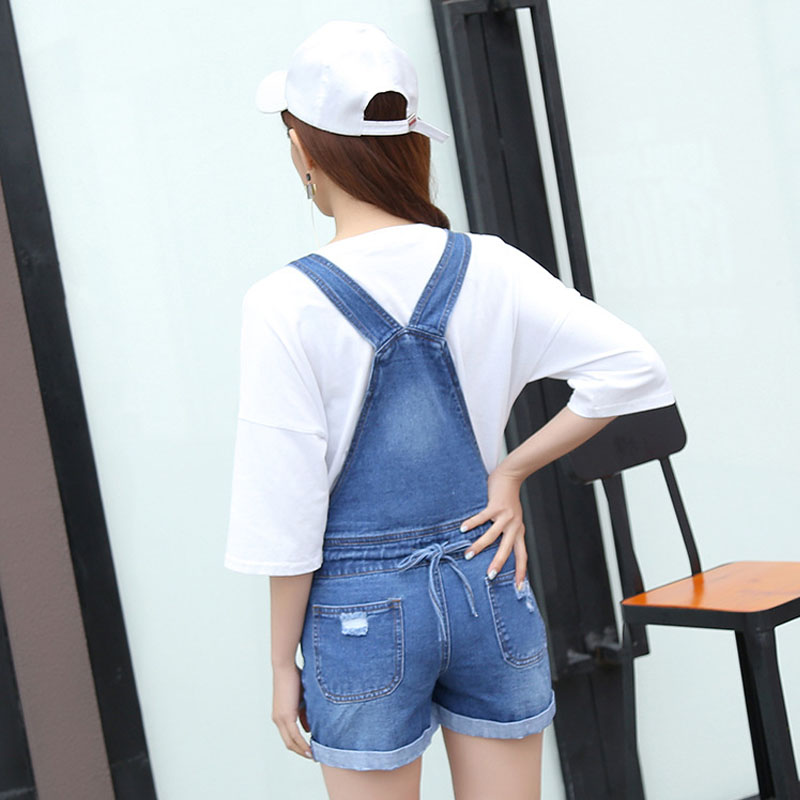 Denim Maternity Overalls Straps Shorts For Pregnan... – Vicedeal