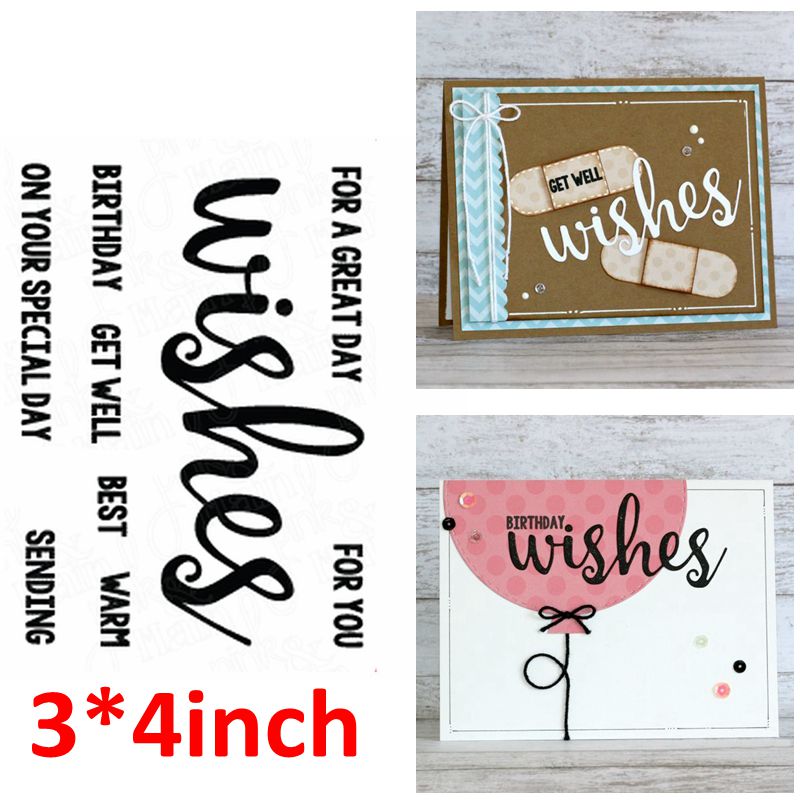 Clear Transparent Stamp Bold Cursive Happy Words C... – Vicedeal