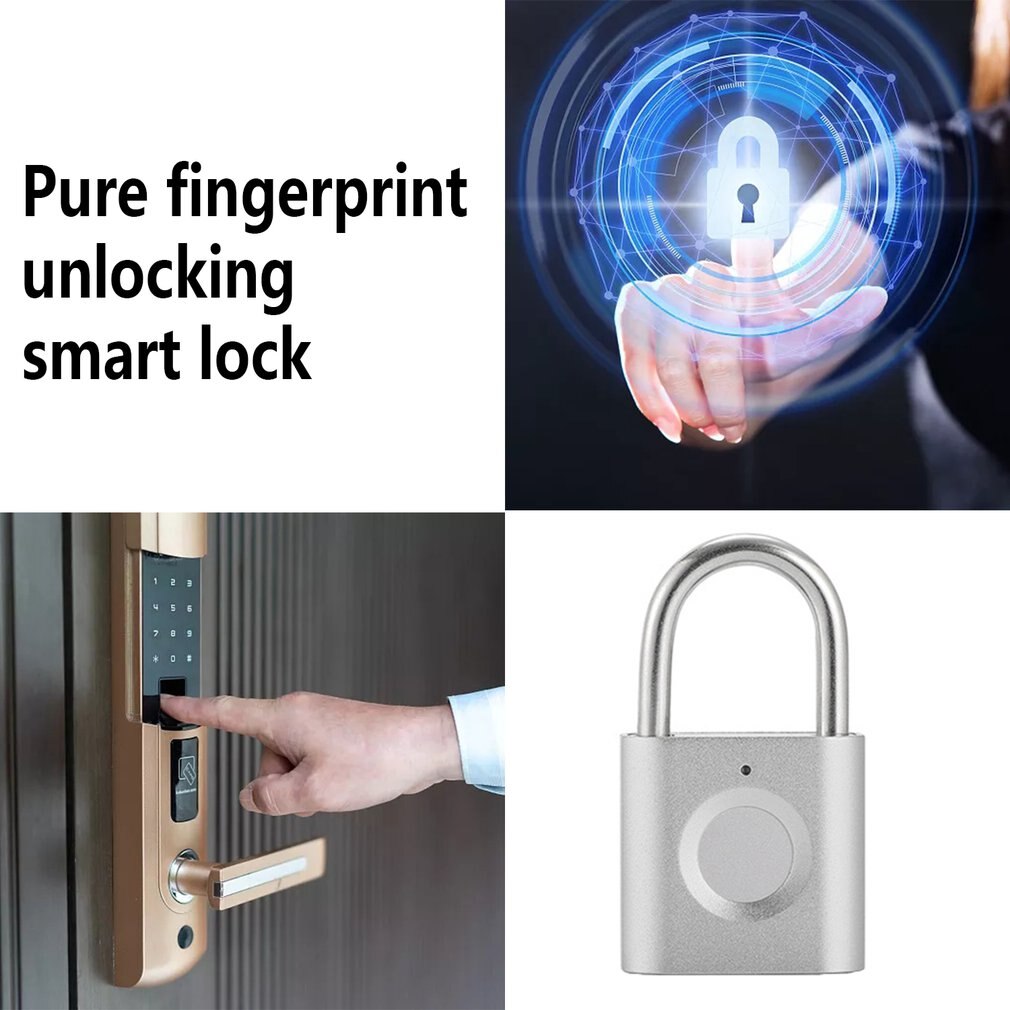 X007 Fingerprint Padlock Fingerprint Luggage Lock ... – Grandado
