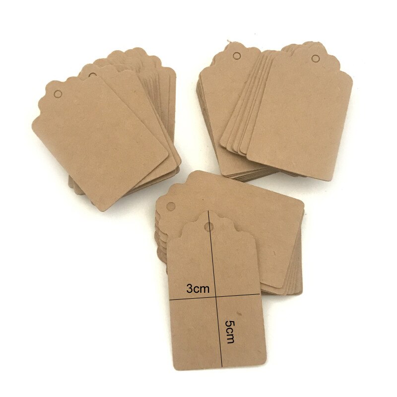 50Pcs Packaging Label Brown Kraft Paper Tags DIY s... – Vicedeal