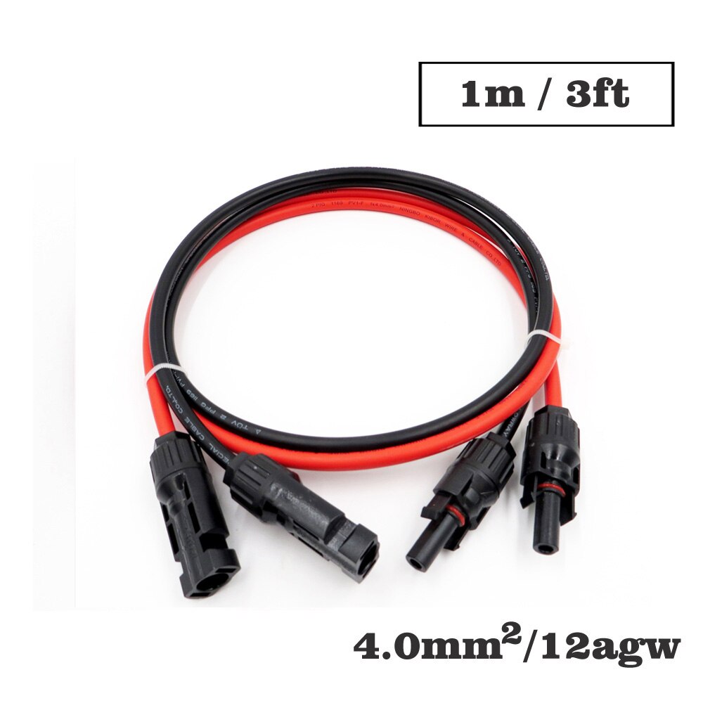 1 Paar X 4mm2 12AWG 3ft 6ft 9ft 15ft 30ft Pv Conne... – Vicedeal