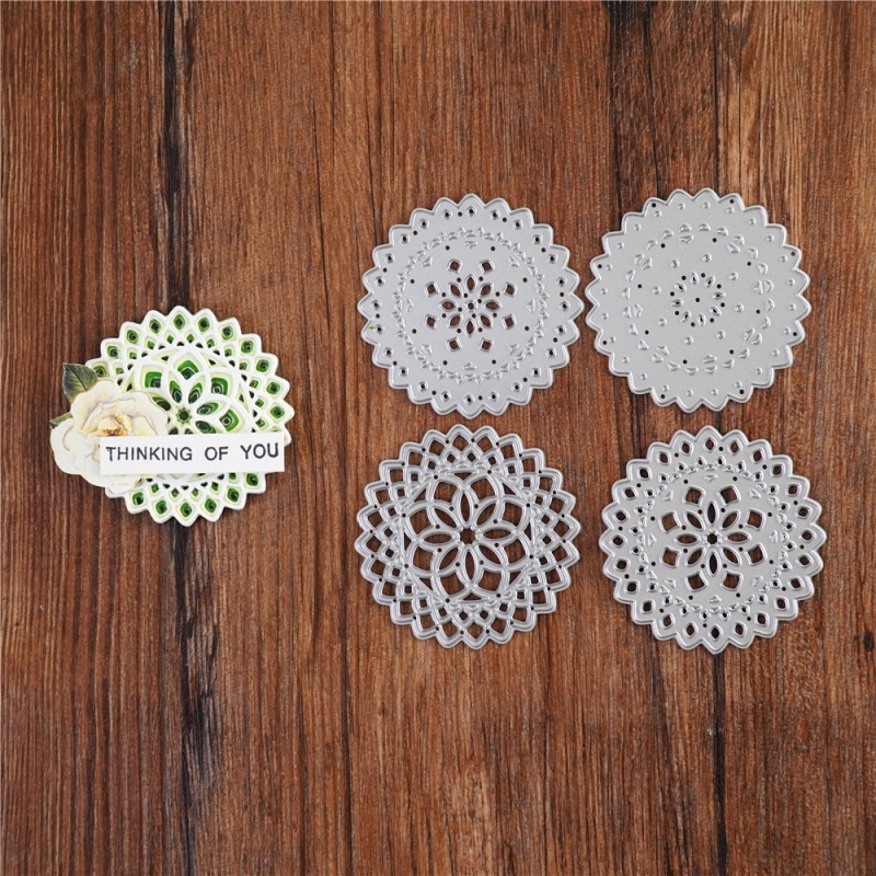 Inlovearts spets kant cirkel ram metall skärande f... – Grandado