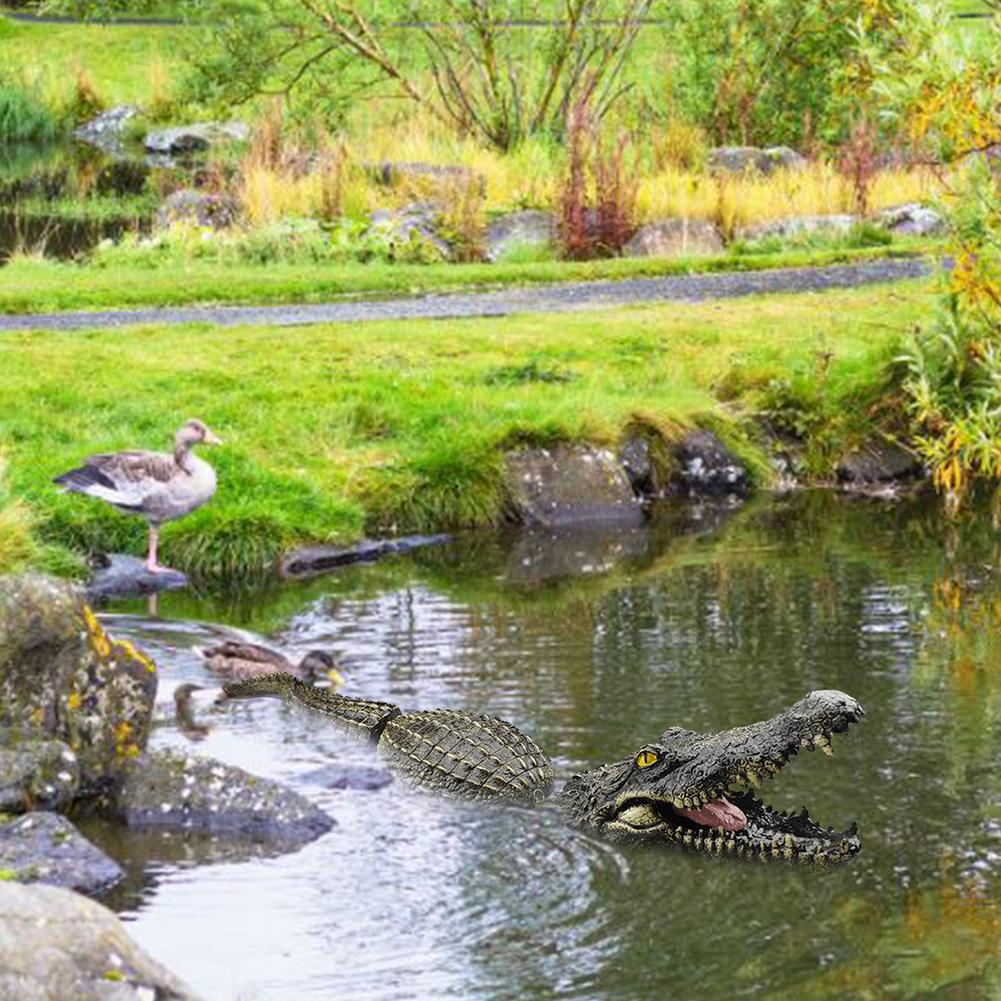 Resin Floating Crocodile Scary Statue Water Decoy ... – Grandado